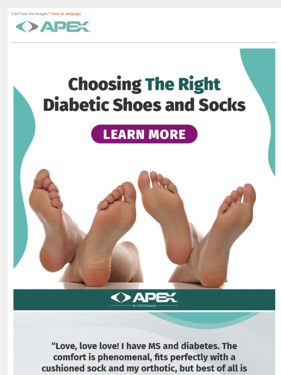 Apex Foot: Your guide on diabetic shoes and socks. | Milled