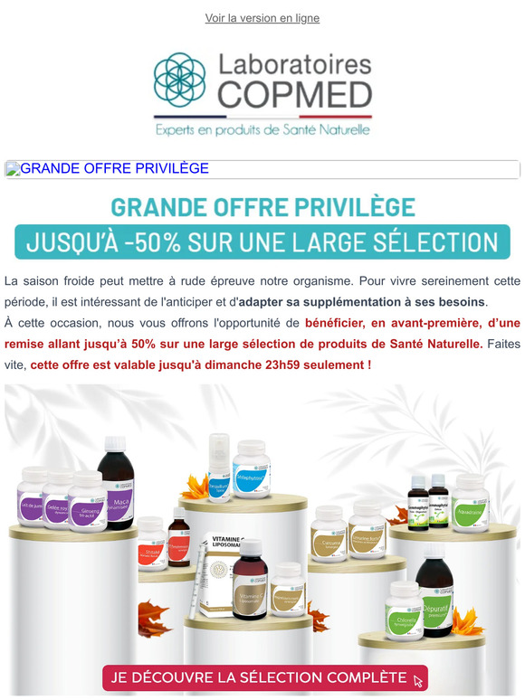 Copmed: GRANDE OFFRE FLASH sur une large sélection de produits ! | Milled