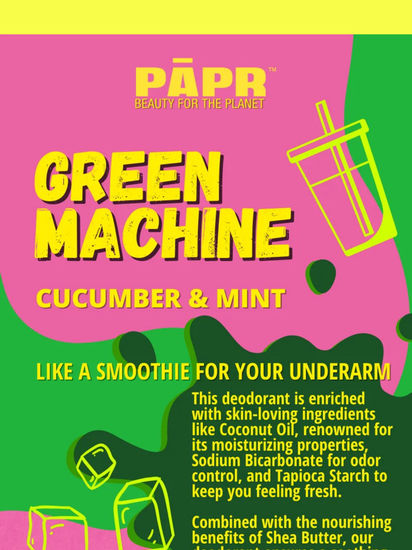 Paper Cosmetics: 🌱 Smoothies for your underarms! The Green Machine! 🌱 ...