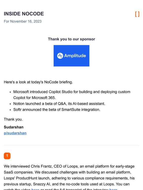 Inside: Interview with Loops CEO Chris Frantz / Microsoft introduces Copilot Studio / Notion ...