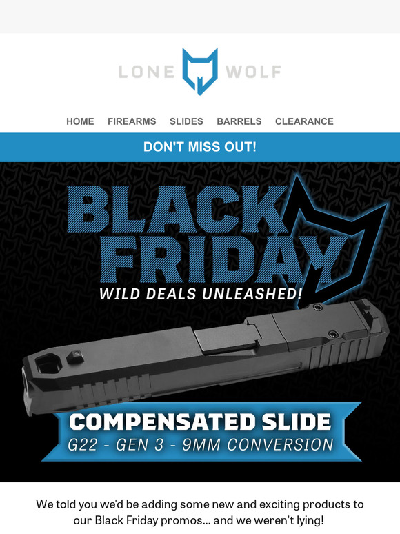 Lone Wolf Distributors: G22 COMPENSATED SLIDE Special for Black Friday ...