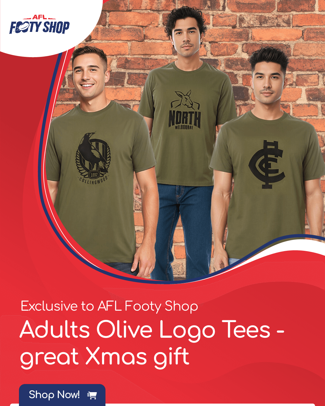 AFL Footy Shop: 🔥Hey - check out our new AFL Olive Logo Tees 🎁 | Milled