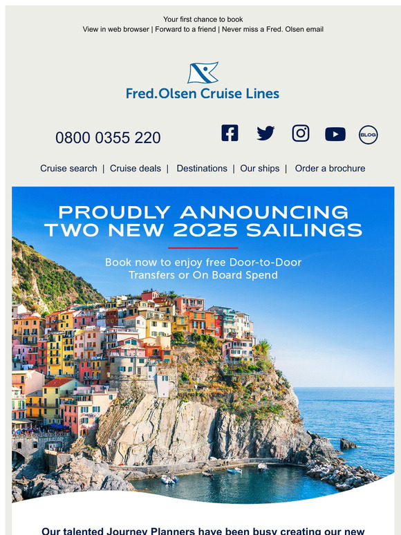 Fred Olsen Cruise Lines: New for 2025: Dalmatian Coast & Italy cruises ...