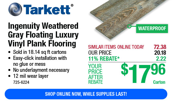 Menards: Tarkett® Vinyl Plank Flooring ONLY $1.00 Per Sq Ft! | Milled