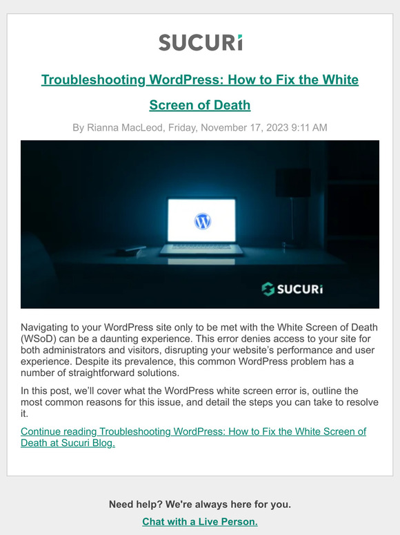 Sucuri: Troubleshooting WordPress: How to Fix the White Screen of Death ...
