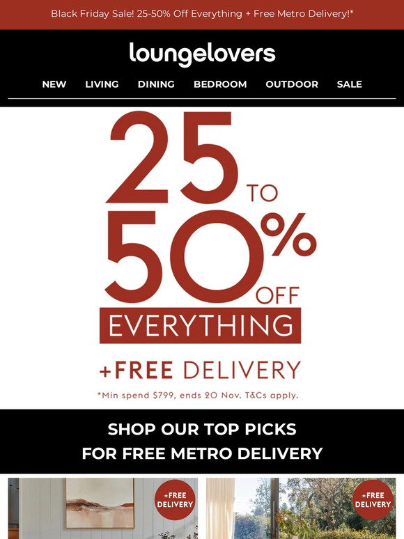 Lounge Lovers: Black Friday + Free Delivery = 😍 | Milled