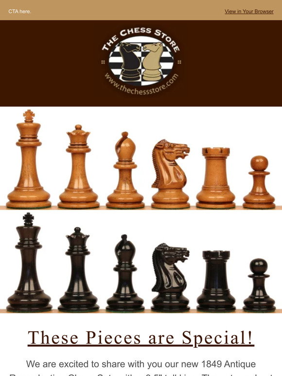 The Chess Store: From 1849 Comes a Special Chess Set | Milled