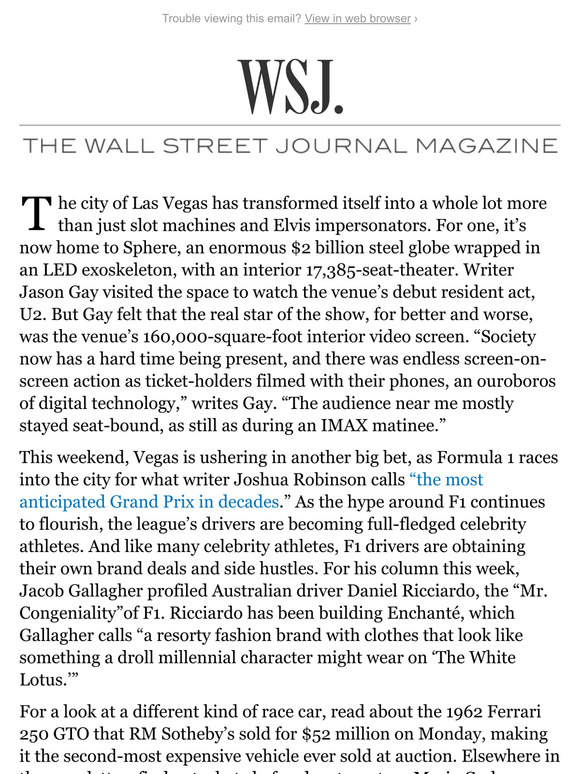 The Wall Street Journal: WSJ. Magazine: Winner's Circle | Milled