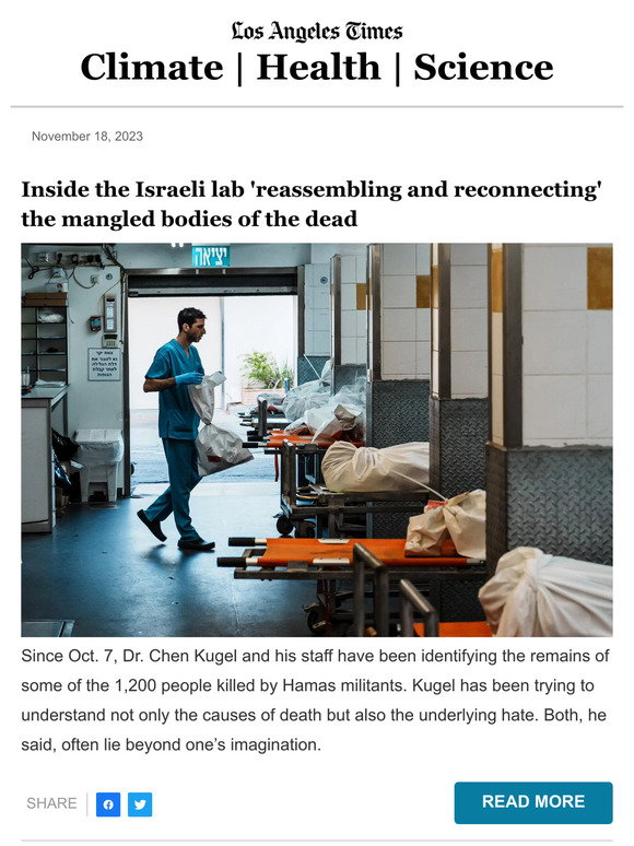 Los Angeles Times: Inside the Israeli lab 'reassembling and ...