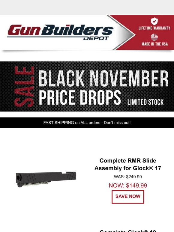 Gun Builders Depot: Complete Slide Blowout Sale | Milled