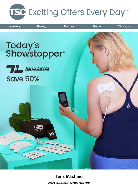 The Shopping Channel: Today’s Showstopper™ - Tony Little Tens Machine ...