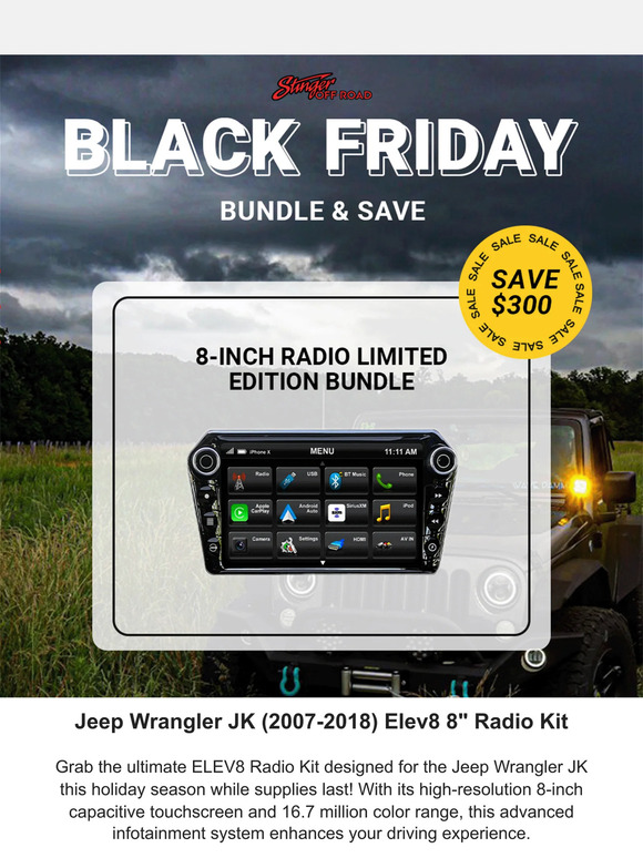 Stinger Off-Road: Upgrade Your Jeep With Our Black Friday Deals | Milled