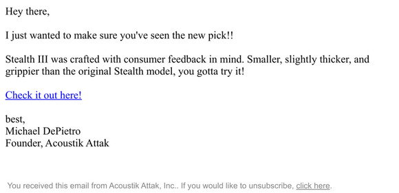 Acoustik Attak: Reminder: Our new Stealth III is now available! | Milled