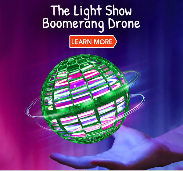 Hammacher Schlemmer: The Light Show Boomerang Drone | Milled