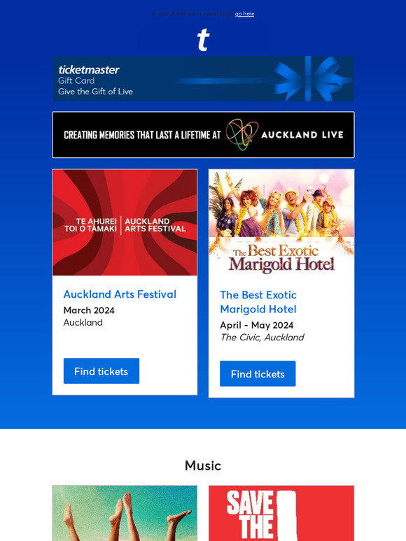 Ticketmaster: You can’t miss these shows at Auckland Live | Milled