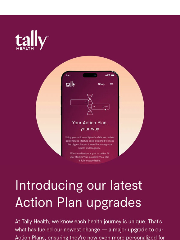 Tally Health: Our Action Plans are Evolving: Here’s What’s New | Milled