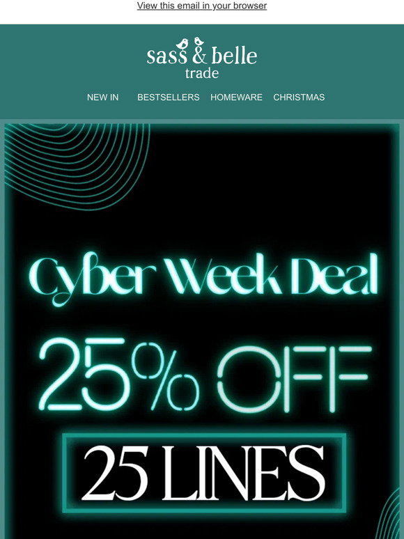 Sass & Belle: Our Cyber Week Deal is here! | Milled