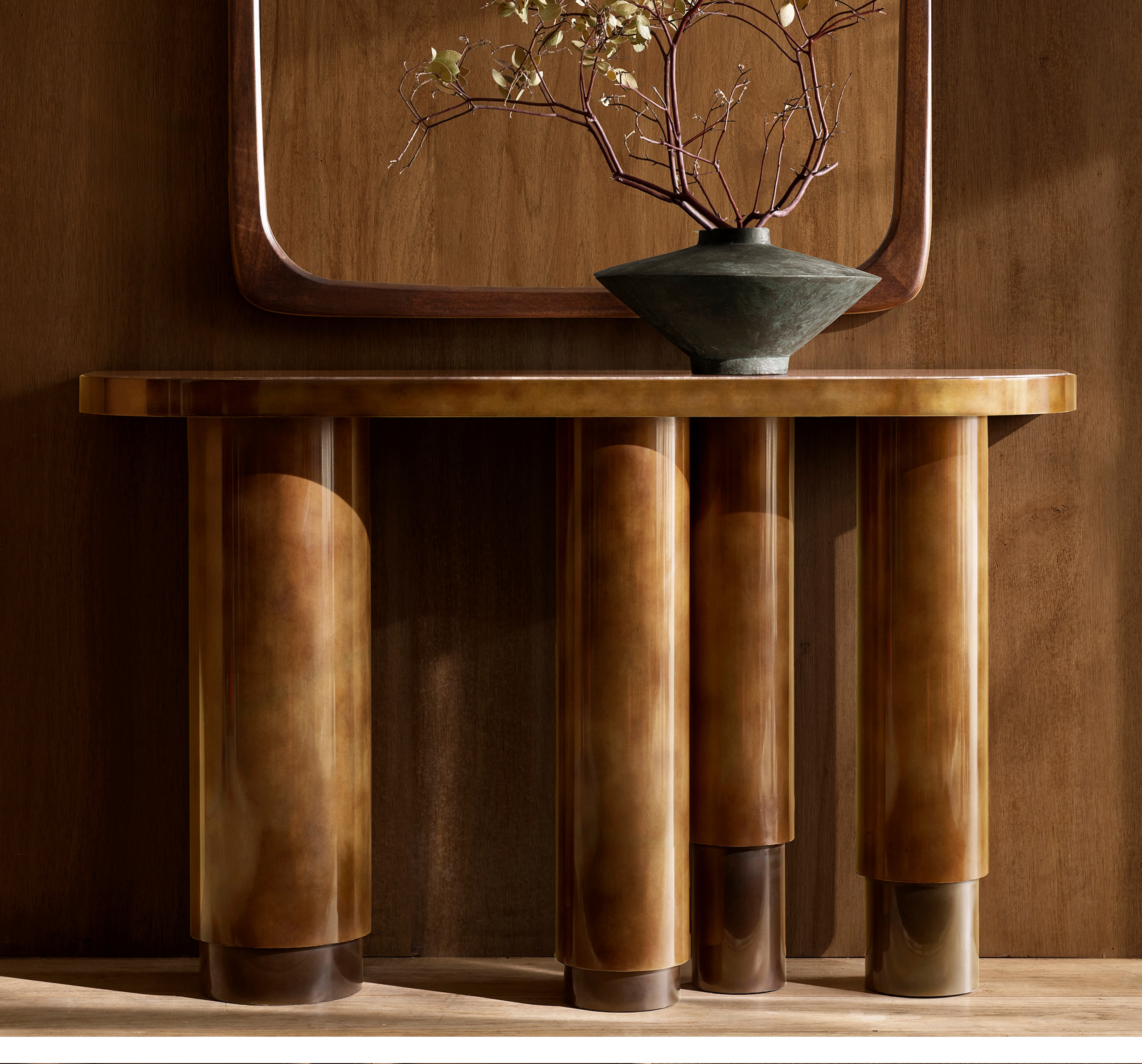 Restoration Hardware: The New Tropez Collection in Brass & Onyx or American Oak | Milled