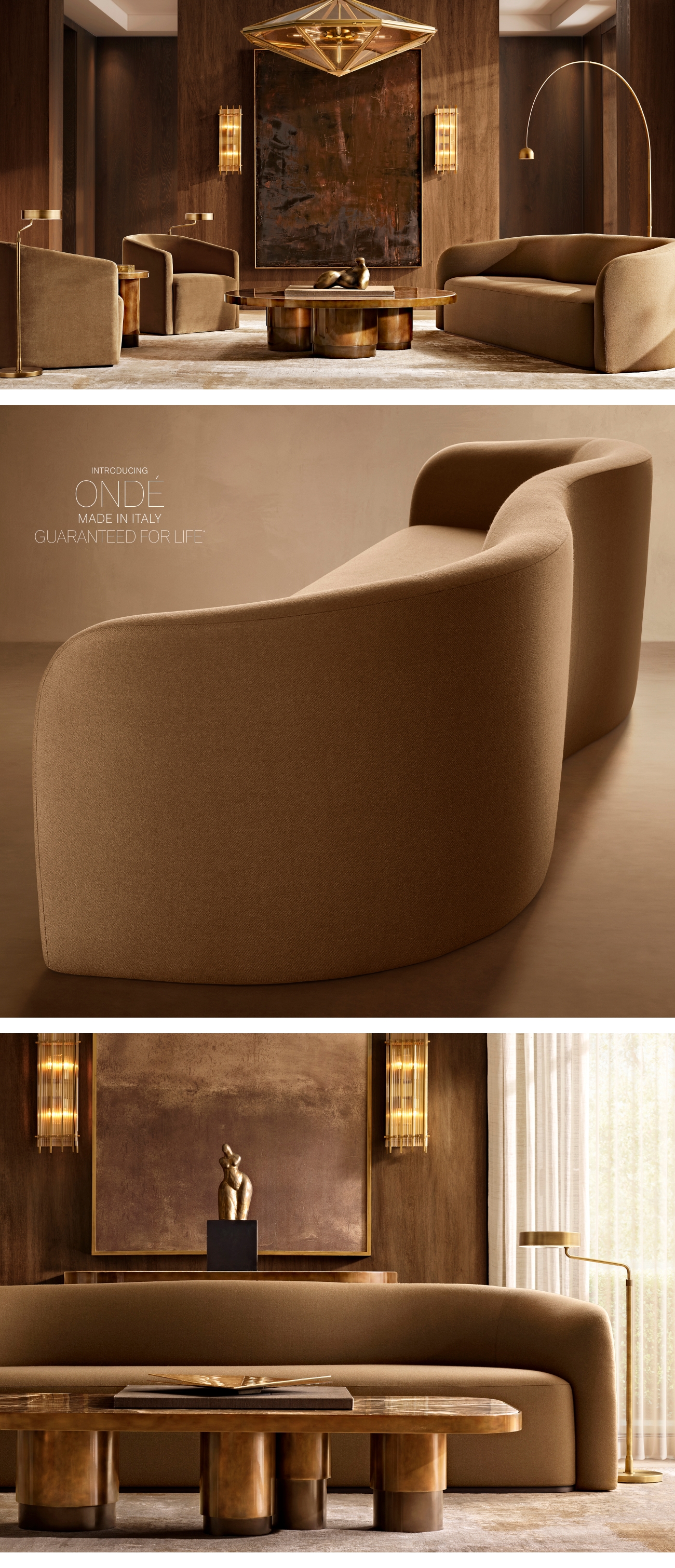 Restoration Hardware: The New Tropez Collection in Brass & Onyx or American Oak | Milled