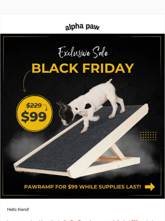 Alpha Paw: ⏰ The PawRamp is now on sale for just $99 | Milled