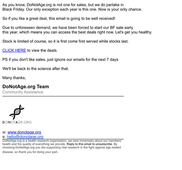 Do Not Age: Your opportunity | Milled