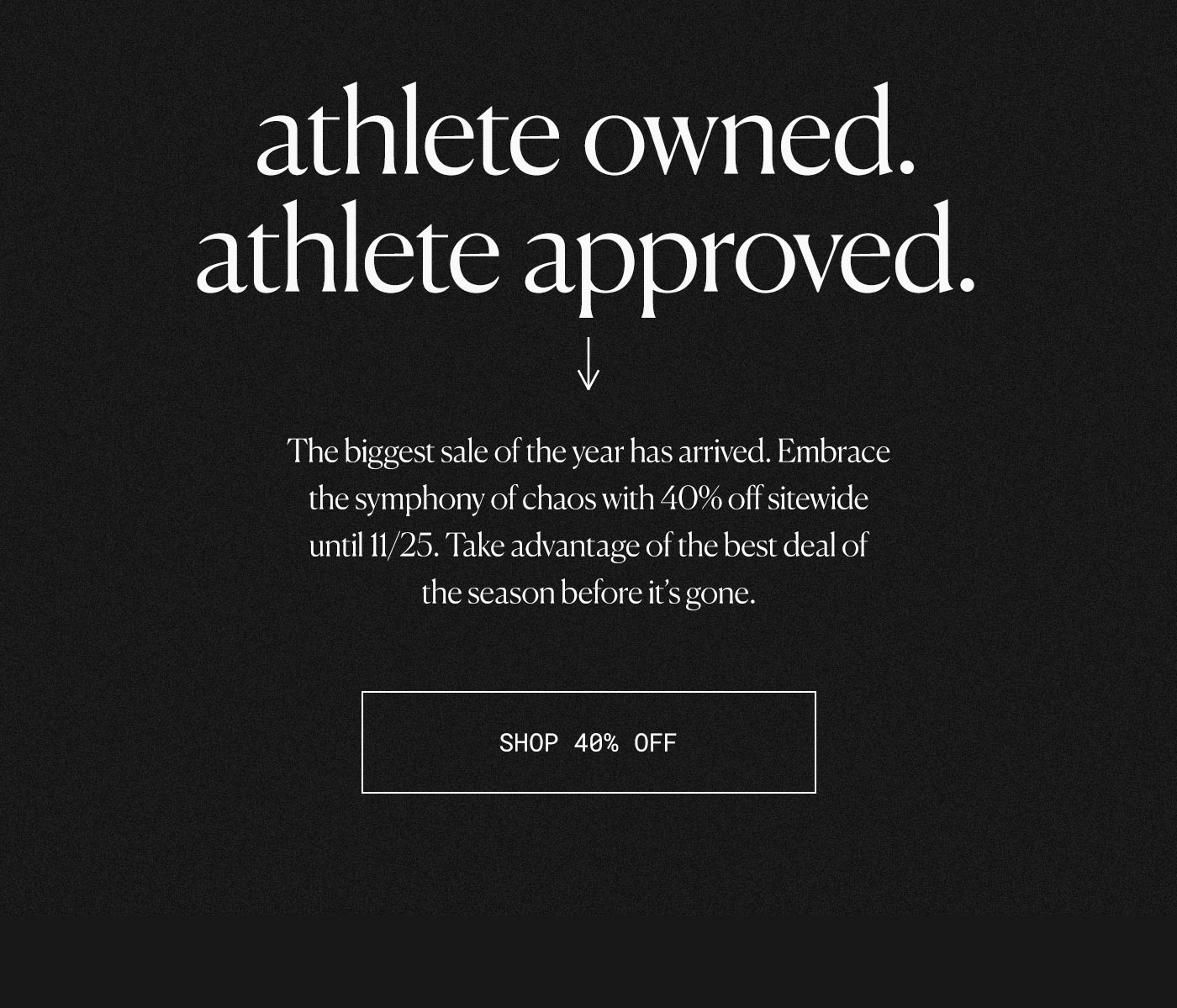 Legends: 40% Off Sitewide | Made by and for Athletes | Milled