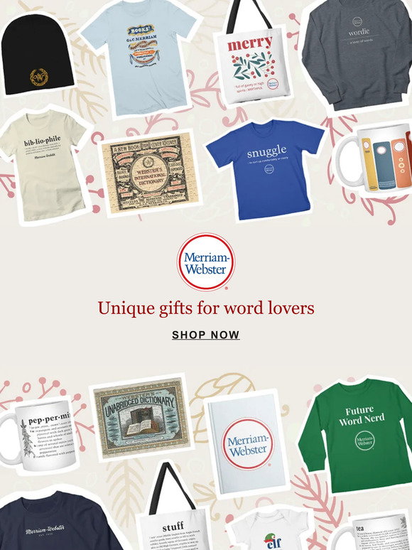 Merriam-Webster: Gifts for your Word Nerd🎁 | Milled