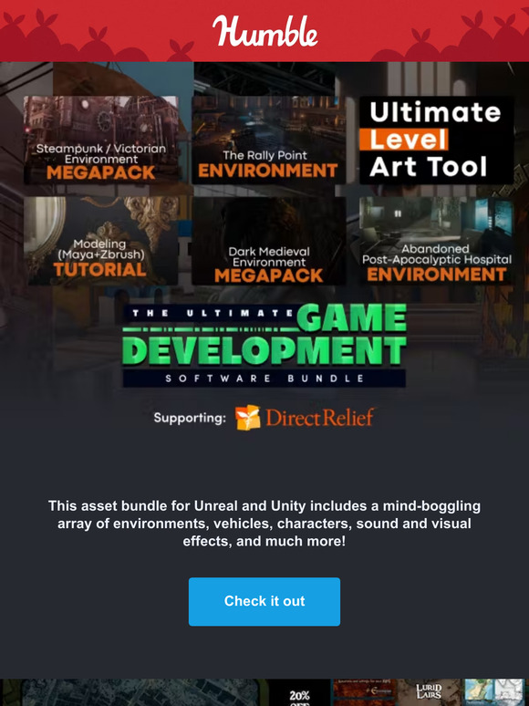 Humble Bundle: Game devs: a mind-blowing bundle of Unreal & Unity assets awaits! 🎮🧩 | Milled