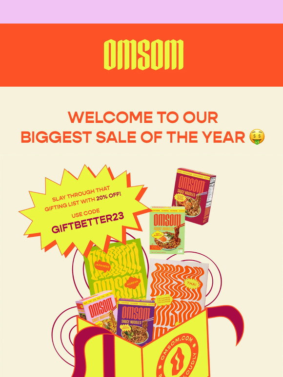 Omsom: Our biggest sale of the year is here 🤑 | Milled
