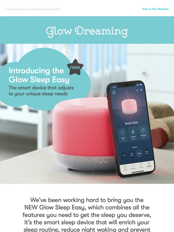 Glow Dreaming: Introducing the Glow Sleep Easy | Milled