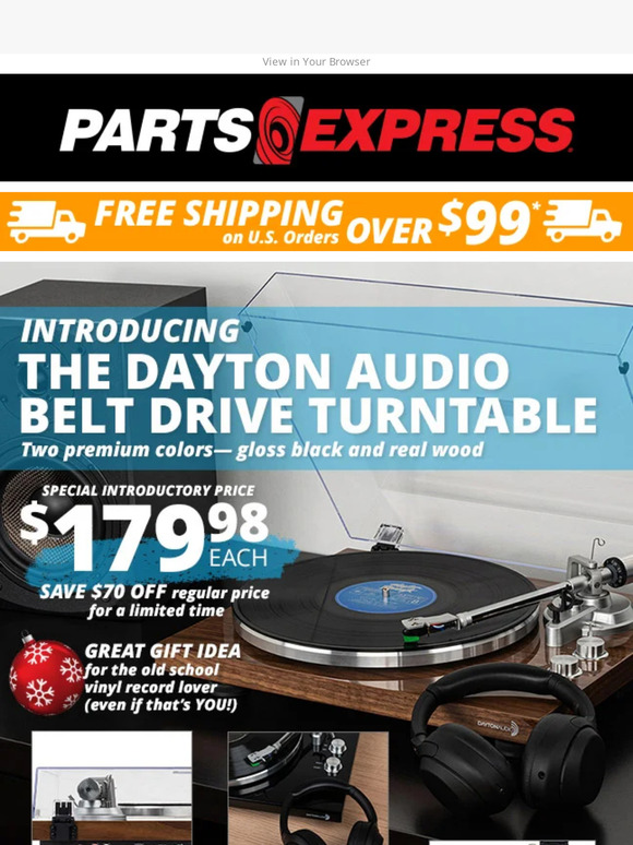 Parts Express: Introducing NEW Dayton Audio Turntables | Milled
