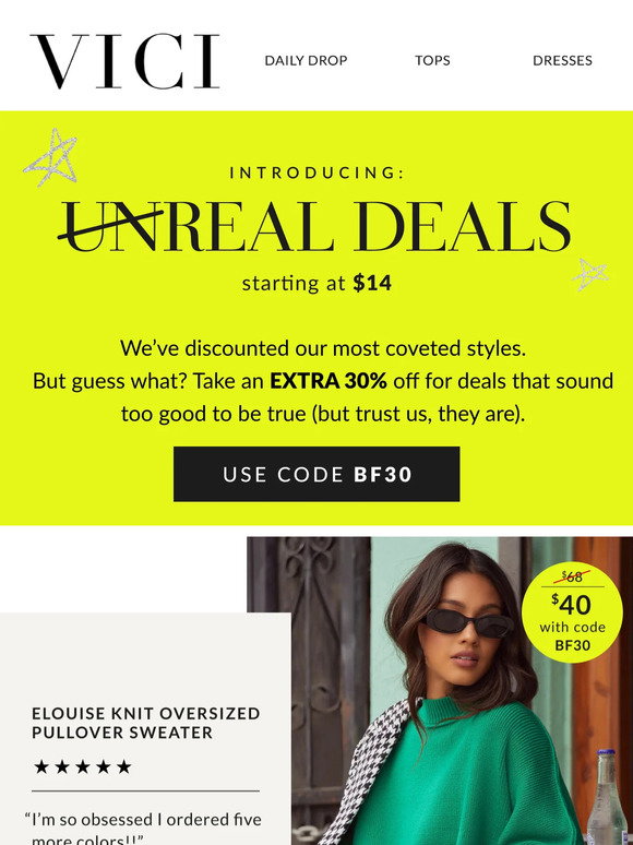 Vici: Introducing: UNREAL DEALS! Starting At Just $14 | Milled
