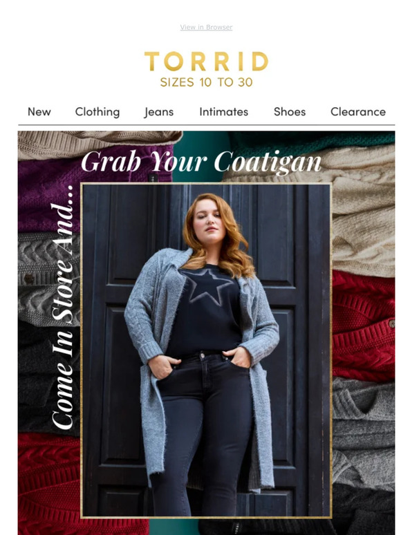 Torrid: NEW coatigans redefine sweater weather 🧶💕 | Milled
