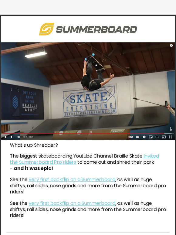 Summerboard Inc.: Witness Summerboard's first ever BACK FLIP!! 🏂🏾😱 | Milled