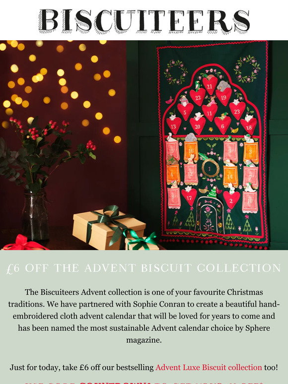 Biscuiteers: £6 off the Advent biscuit collection 🎄 | Milled