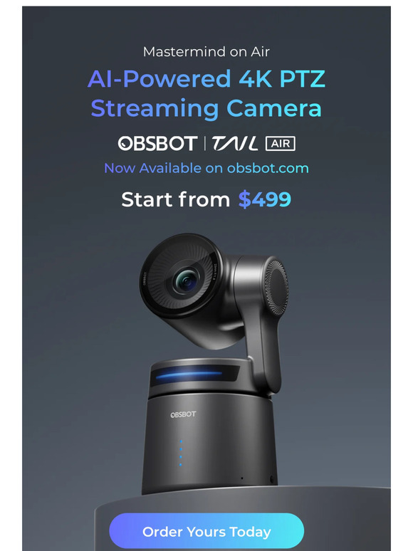 OBSBOT: 🎉 OBSBOT Tail Air is Now Available on Our Site! | Milled