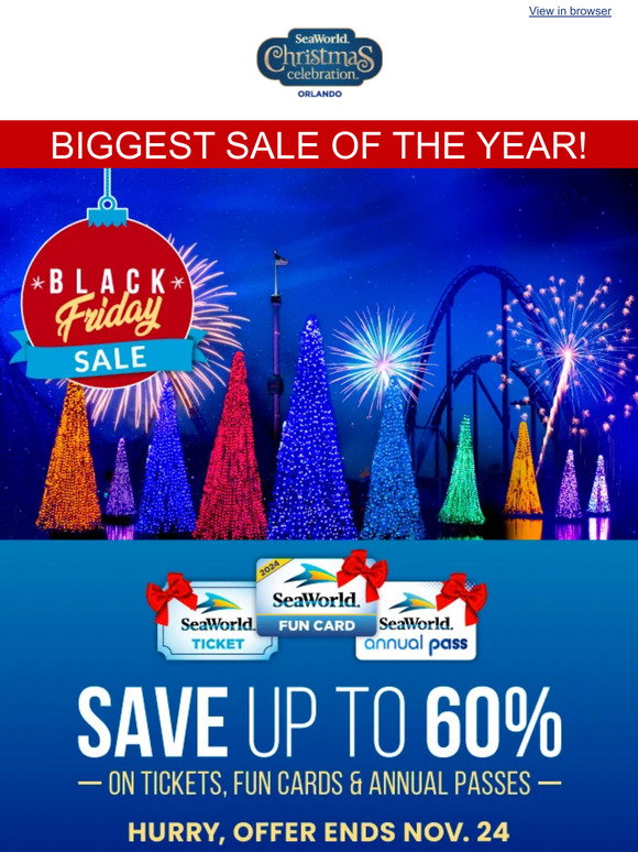 SeaWorld: Save Now on the Gift of Fun All Year! | Milled