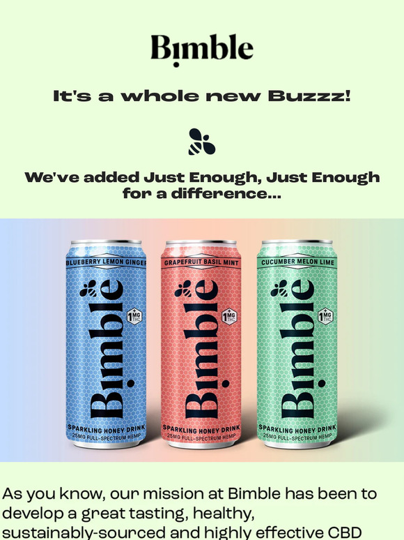 Bimble Beverages: 🌿Meet BIMBLE's buzz-worthy new drink!🌿🍯🐝 | Milled