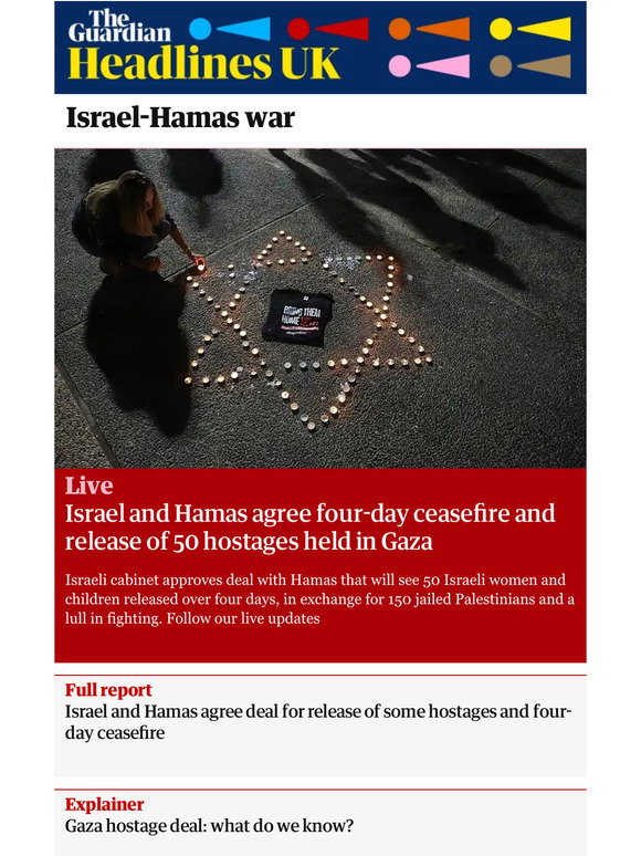 The Guardian: The Guardian Headlines: Israel-Hamas war live: Israel and ...