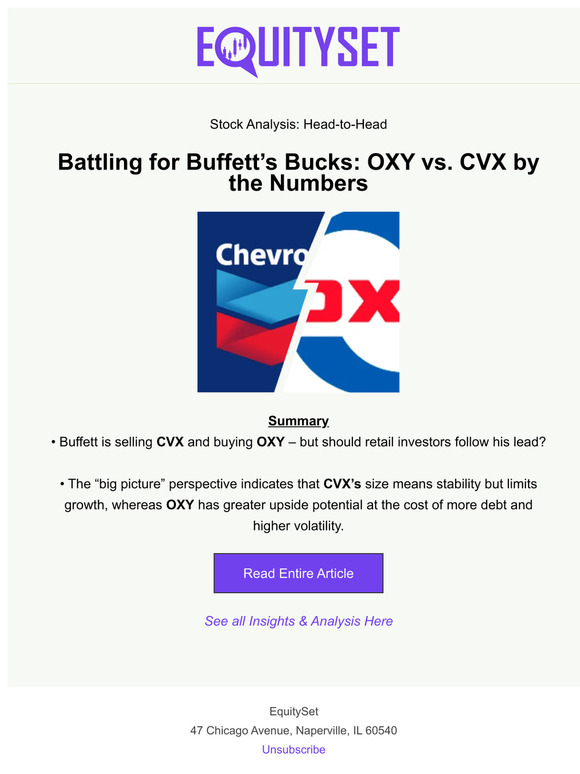 EquitySet: OXY vs. CVX: Battling for Buffett’s Bucks | Milled