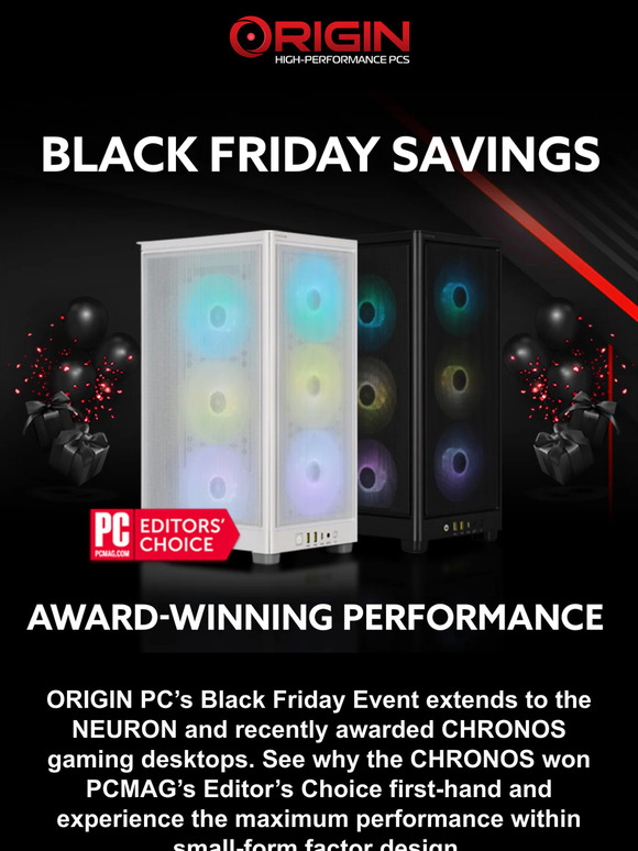 Origin PC: Black Friday Savings on award winning CHRONOS & NEURON ...