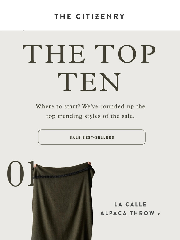 The Citizenry: Top Sellers (aka the sale must-haves) | Milled