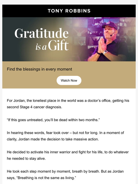 Tony Robbins: Finding grace during a Stage 4 cancer diagnosis | Milled