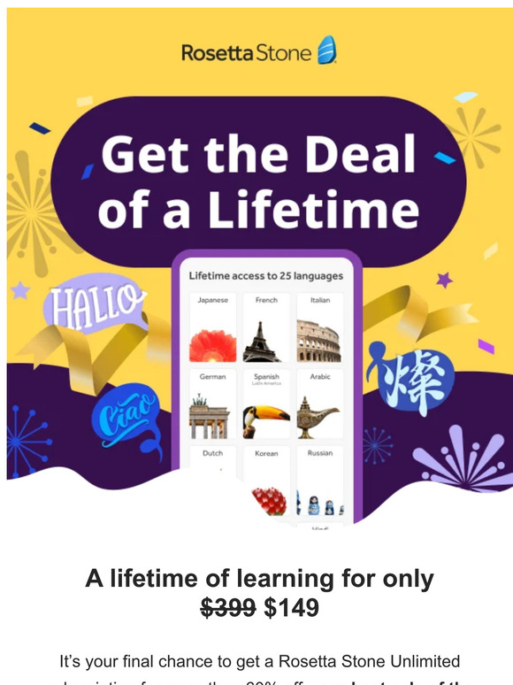 Rosetta Stone Language Software: ⏰ Final Hours: Black Friday Deal of a ...