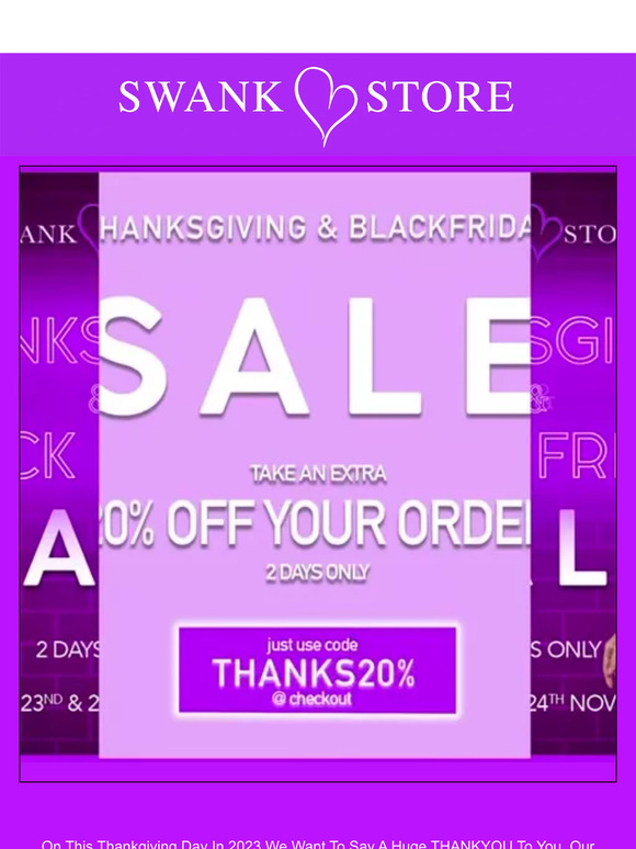 The Swank Store: Thanksgiving 🎁 A Special Gift To Say THANKS To You ...