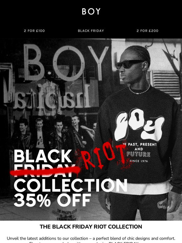 BOY London: The Black Friday Riot Collection | Milled