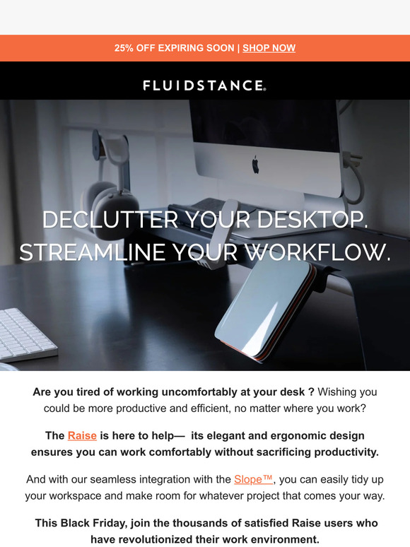 FluidStance: 🖥️ Comfortable and Clutter-Free Desk | Milled