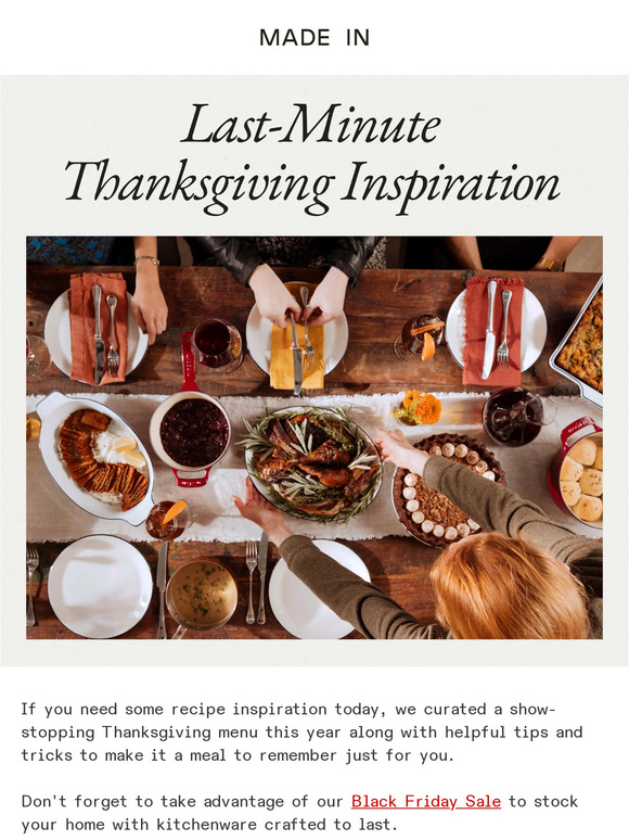 Made In: Last-Minute Recipe Needs? We’re Here to Help. | Milled