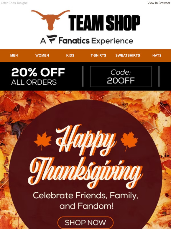 Texas Longhorns: Celebrate Turkey Day w/ 20% Off! | Milled