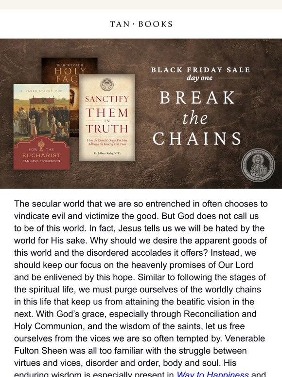 TAN Books: Break the Shackles of Sin and Vice | Milled